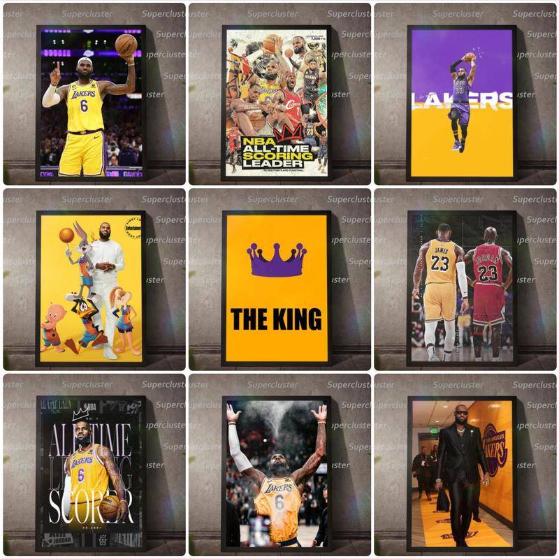 Lebron James NBA Best Scorer GOTA โปสเตอร์ภาพวาดผ้าใบ ขนาด A3 A4 ...