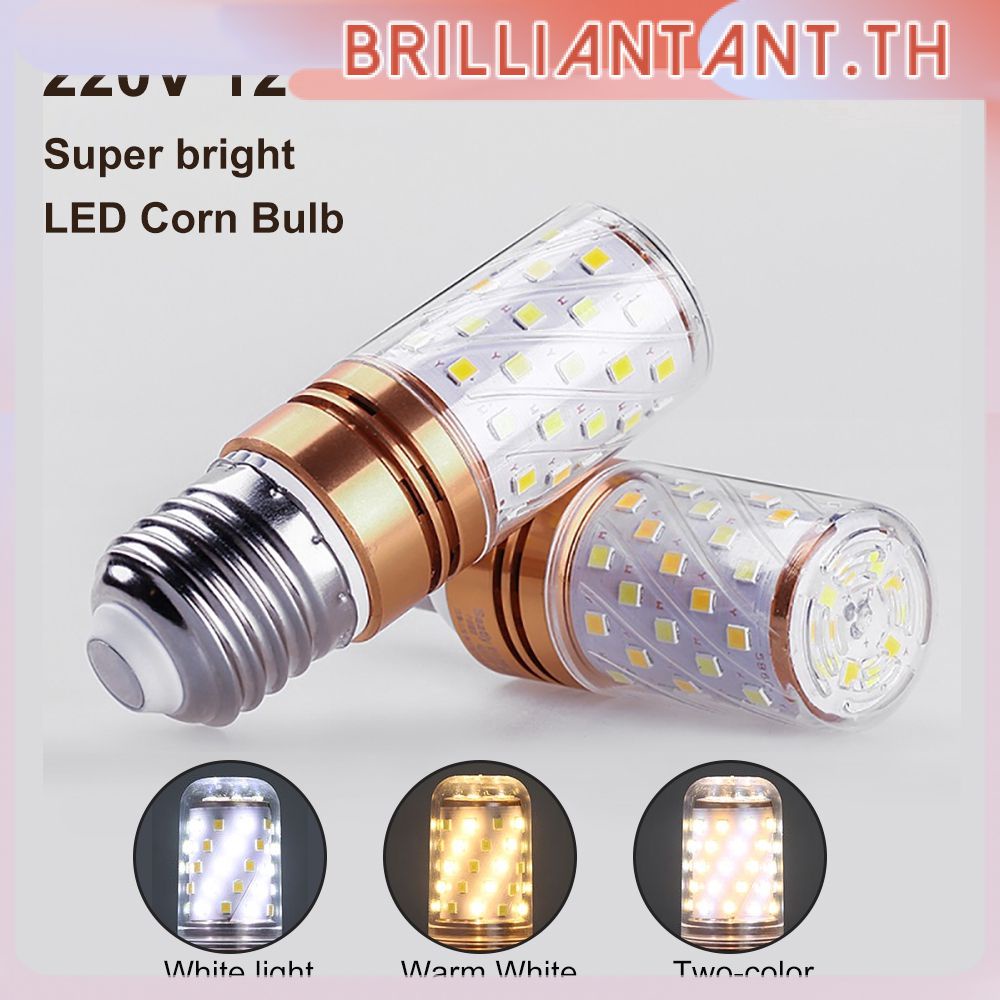Tricolor Corn Bulb Chandelier Super High Brightness E27/E14 Led 12W ...