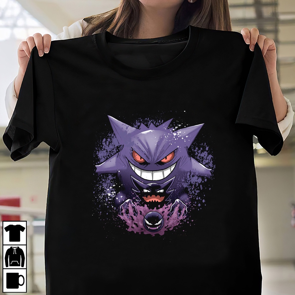 Pokemon Gengar Evolution Retro T, Gengar, Pokemon, 80s Cartoon, Gengar ...