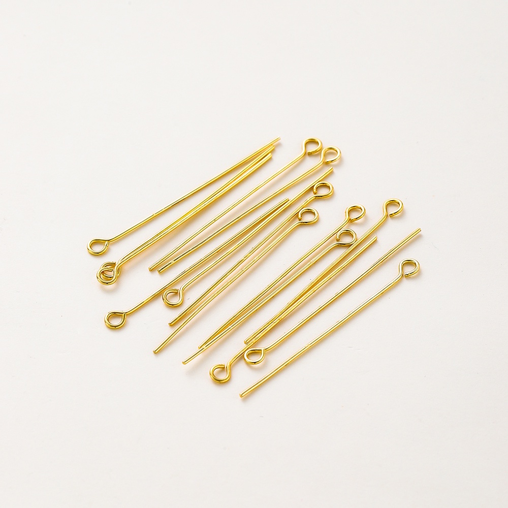 St.kunkka เข็มทองแท้ 16-50 มม. 18K 9 ตัวอักษร สําหรับทําเครื่องประดับ 100 ชิ้น | Shopee Thailand