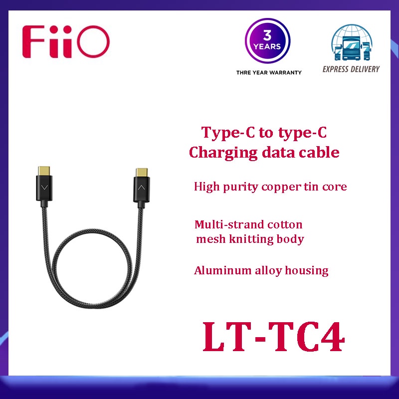 Fiio LT-TC4 เครื่องเล่นเพลง ถอดรหัสเสียง Type-C เป็น Type-C สายถ่ายโอน ...