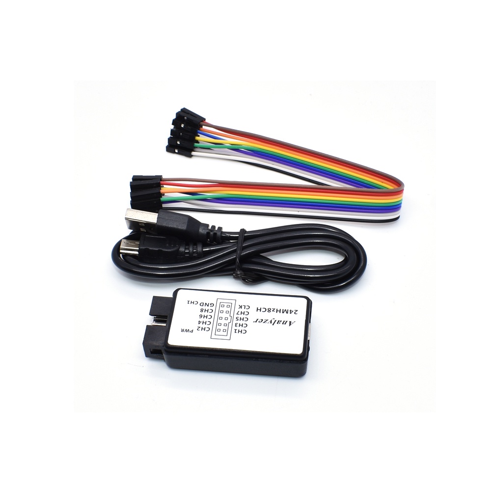 เครื่องวิเคราะห์ตรรกะ USB 24MHz 8 ช่อง 24M/วินาที สําหรับ ARM FPGA ...