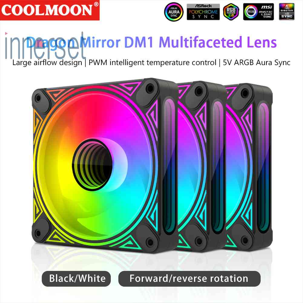 Coolmoon พัดลมระบายความร้อน DM1 5V 3PIN ARGB 12V 4PIN PWM 120 มม. สําหรับคอมพิวเตอร์ PC | Shopee ...