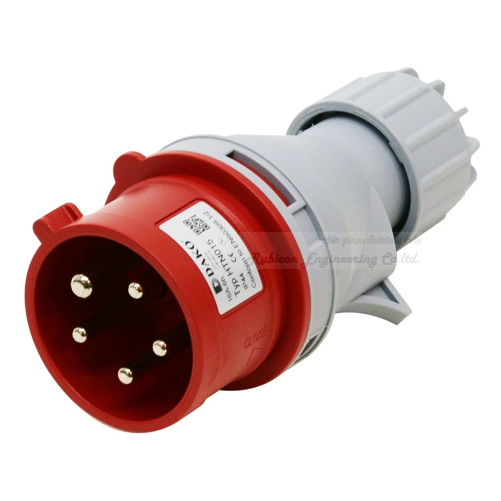 "DAKO PLUG" HTN 015 ปลั๊กตัวผู้กลางทาง (3P+N+E) 16A 400V 6H IP44 ...