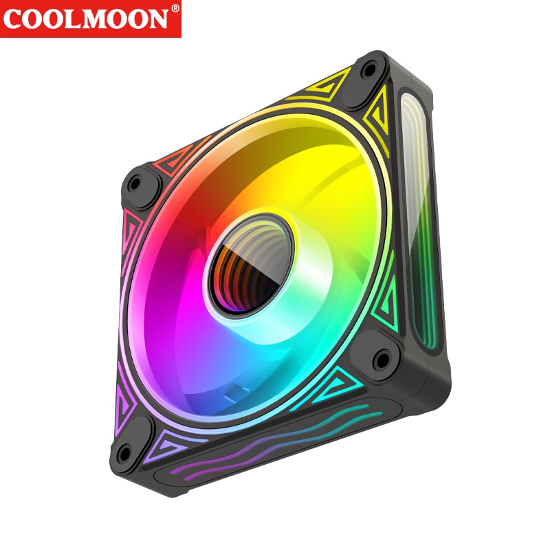 [Bel-COD] พัดลมเคส Coolmoon DM1 พัดลมระบายความร้อนคอมพิวเตอร์ PC เรือง ...