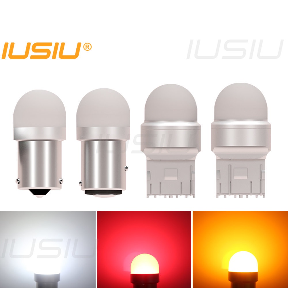 Iusiu 2PCS 1156 1157 ไฟเบรค LED BA15S BAU15S BAY15D ย้อนกลับ T5 T10 T20 LED 7443 7440 P21W PY21W ...