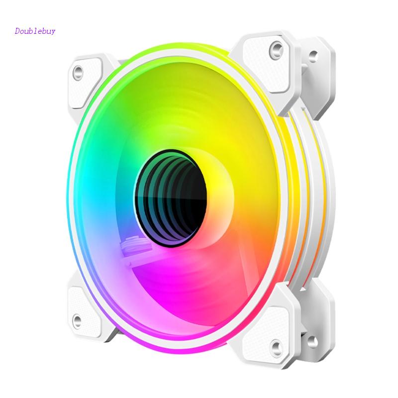 Doublebuy PC Cases Fans CPU Coolers,Colorful Radiators 120mm 4Pin PWM ...
