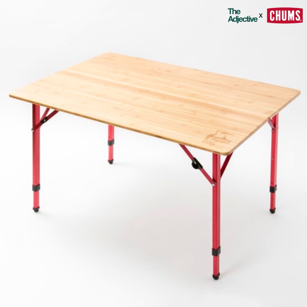 CHUMS Bamboo Table 100 / โต๊ะไม้ไผ่แคมป์ปิ้ง ไม้แบมบูพับครึ่งปรับระดับ ...