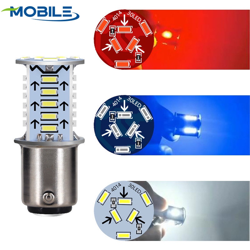 หลอดไฟเบรกท้ายรถยนต์ Led 1157 แบบสากล อุปกรณ์เสริม สําหรับรถจักรยานยนต์ ...