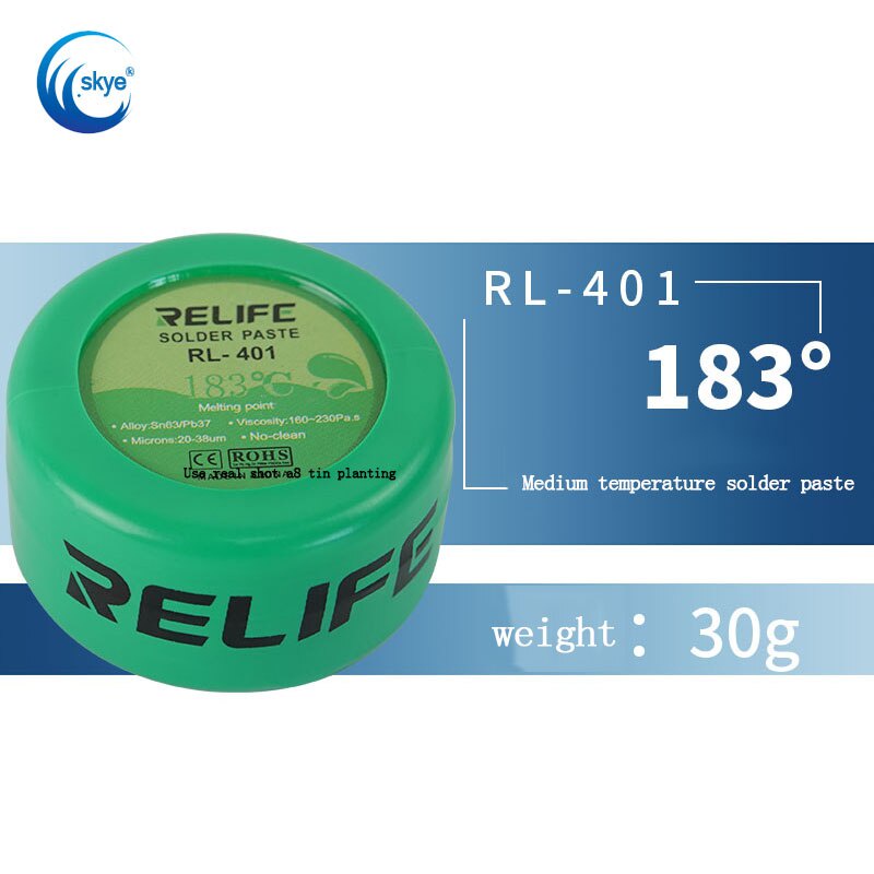 5jy Relife RL-400 401 402 403 Solder Paste Flux 183C Medium อุณหภูมิ No ...