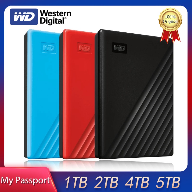 Western Digital WD 1TB 2TB My Passport ฮาร์ดไดรฟ์ภายนอก แบบพกพา USB 3.0 ...