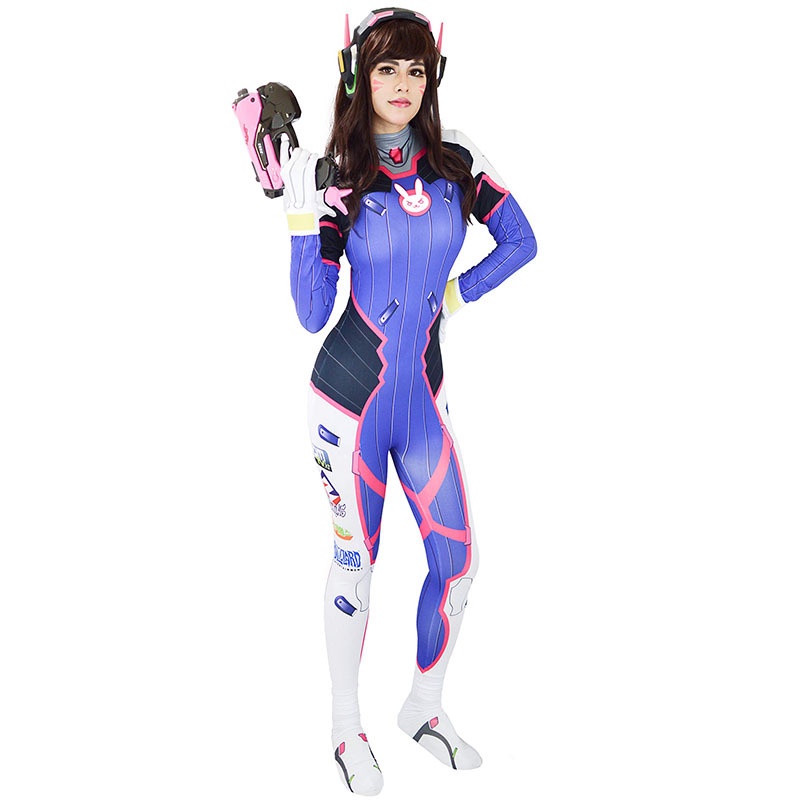 D.va ชุดบอดี้สูทคอสเพลย์ Superhero Zentai Dva สําหรับผู้ใหญ่ และเด็ก ...