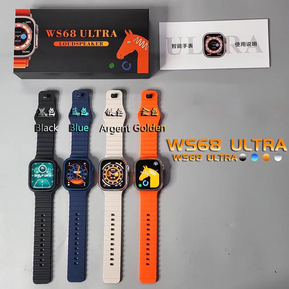Ws68 สมาร์ทวอทช์ เชื่อมต่อบลูทูธ NFC วัดอุณหภูมิ GPS กันน้ํา สําหรับ ...