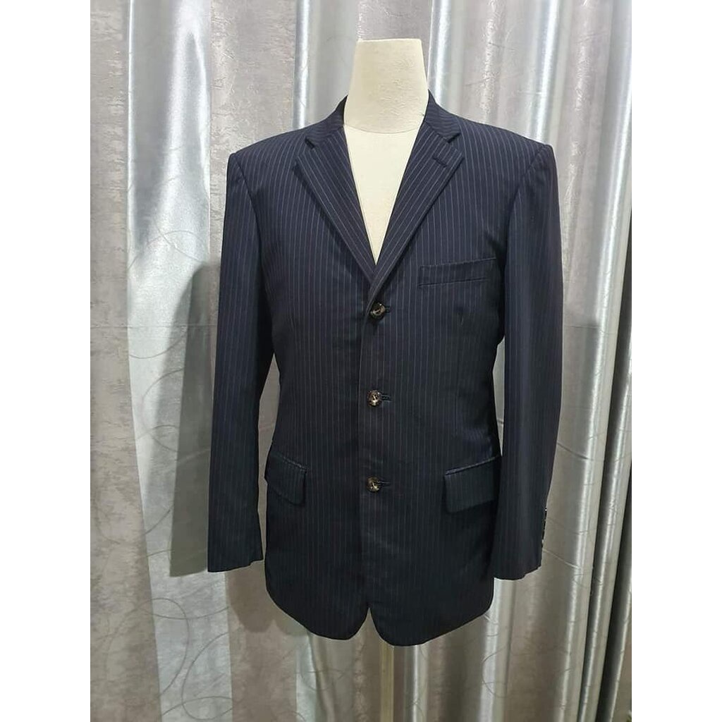 SUIT C0007 เสื้อสูท นำเข้า มือสอง สีดำ อก 39 นิ้ว | Shopee Thailand