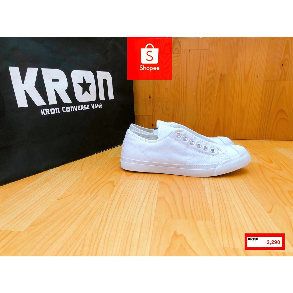ร้านกร รังสิต ลิขสิทธิ์แท้ 100% รองเท้าผ้าใบ CONVERSE JACK PURCELL LP LS OX WHITE แจ็คสีขาว พื้น ...
