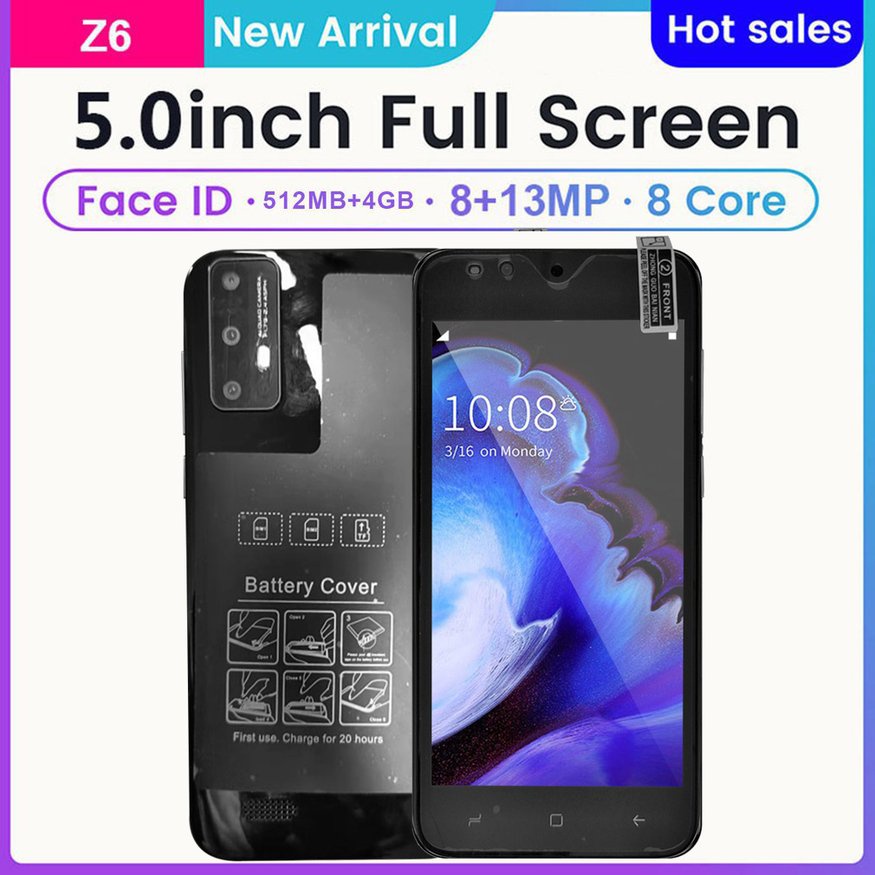 Z6 สมาร์ทโฟน หน้าจอขนาดใหญ่ 5.0 นิ้ว 512M+4G สีดํา | Shopee Thailand