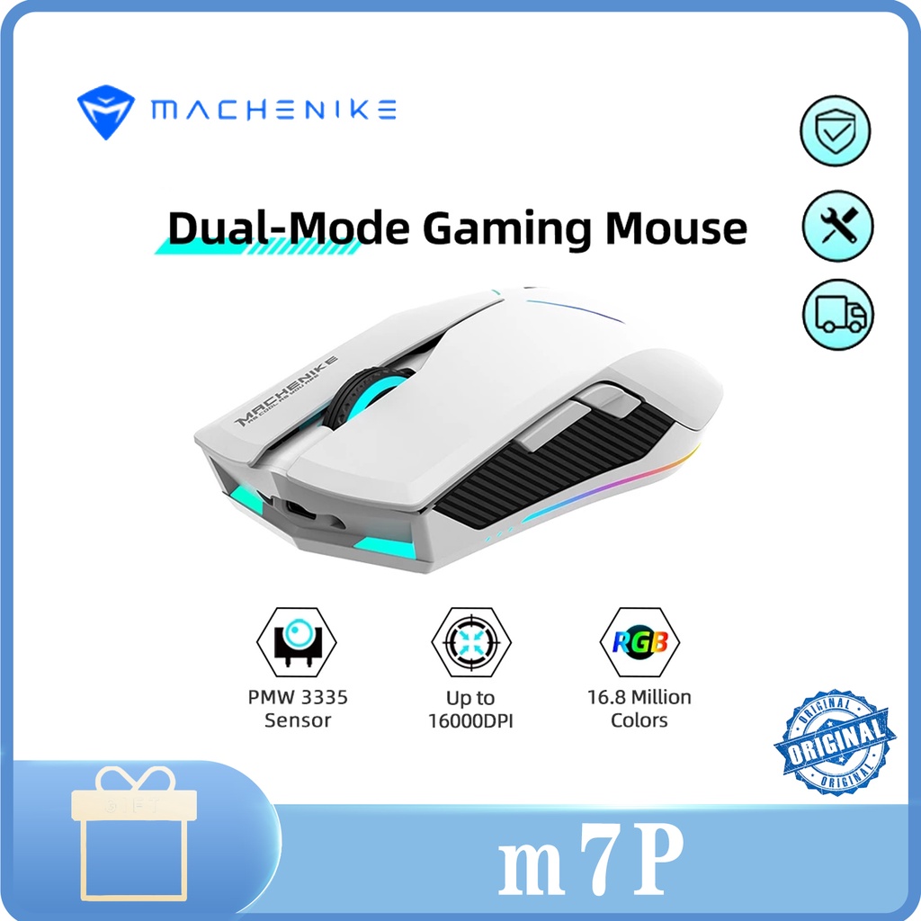 Machenike M7 Gen 2 เมาส์เกมมิ่งไร้สาย RGB มีไฟแบ็คไลท์ โหมดคู่ | Shopee ...
