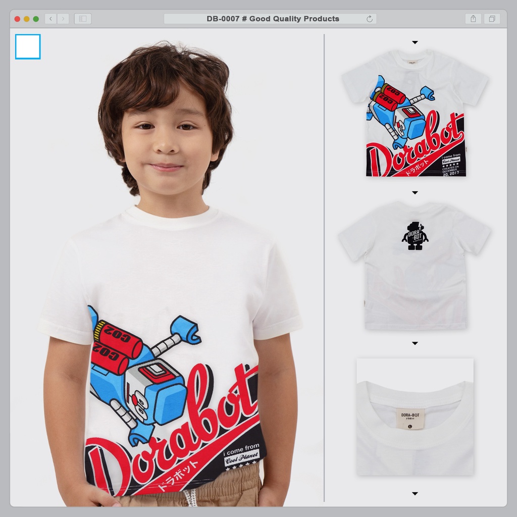 DB-0007 Cartoon Home เสื้อยืดคอกลมเด็ก...Dora-Bot ลิขสิทธิ์แท้ | Shopee Thailand