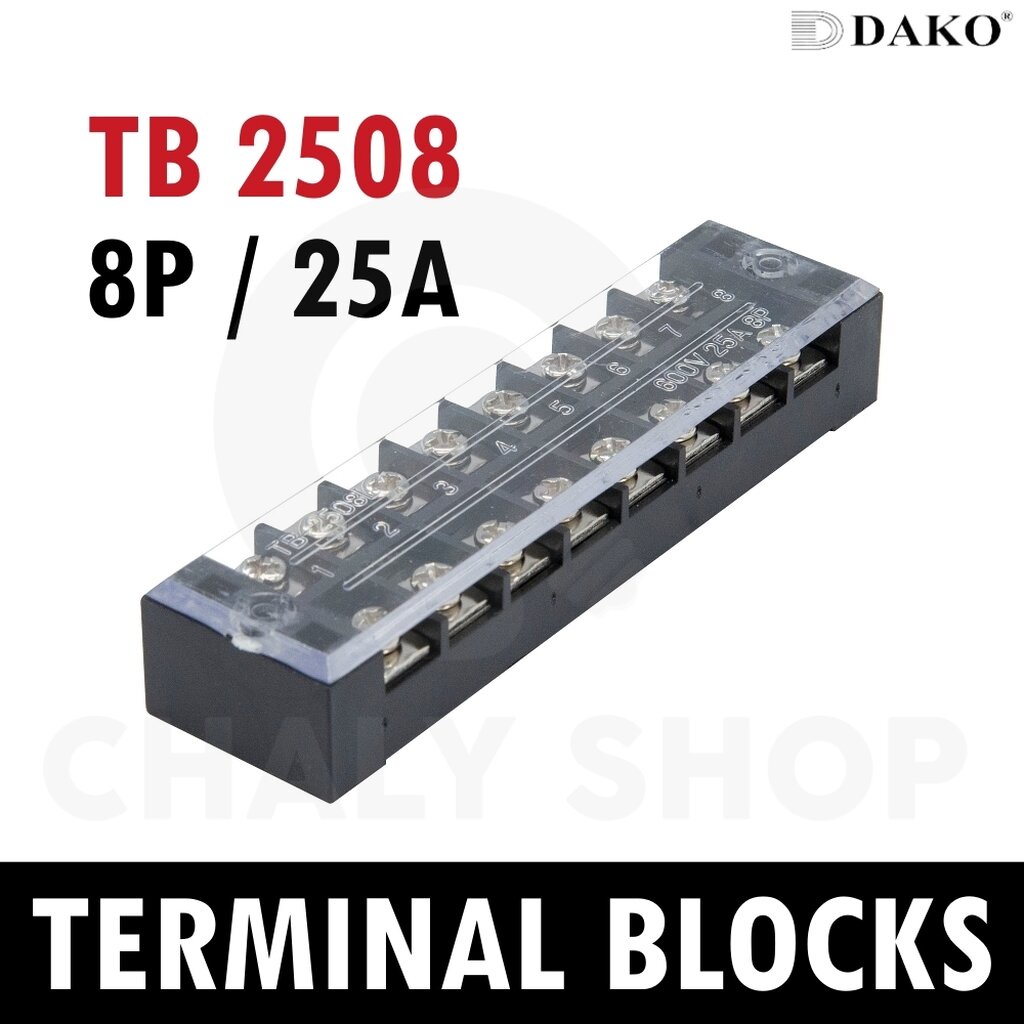 DAKO® TB 2508 8P 25A เทอร์มินอล (Terminal Blocks) | Shopee Thailand