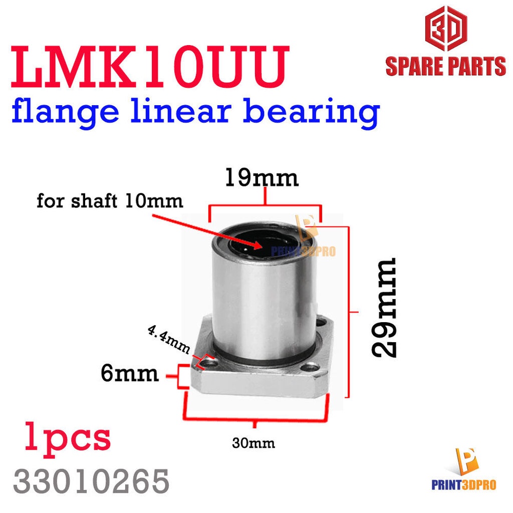 3D Part Flanged Type Linear Bushing Ball Bearing LMK10UU LMK12UU LMK8LUU LMK10LUU LMK12LUU ...