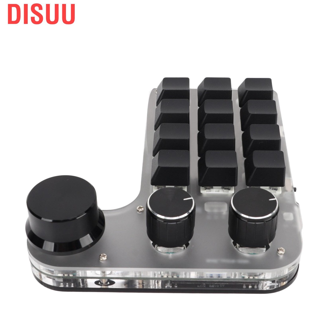 Disuu Programmable Keyboard with RGB 3 Knob 12 Keys Bluetooth DIY ...