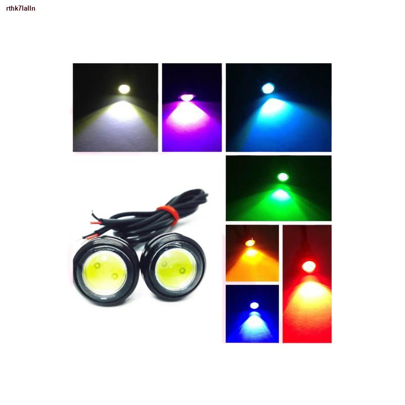 พร้อมส่งในไทย⊙♞♛*ไฟตาแมว LED 12V ขาว,ไอซ์บรู, ฟ้า, เขียว, ชมพู, แดง, เหลือง 23mm 10W (1 คู่ 2 ...