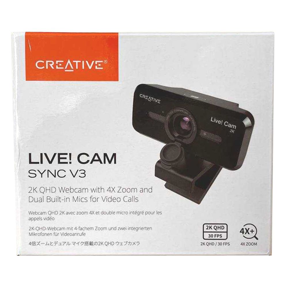 Creative Live! Cam Sync V3 1440p 2K QHD Webcam with 4X Digital Zoom ...