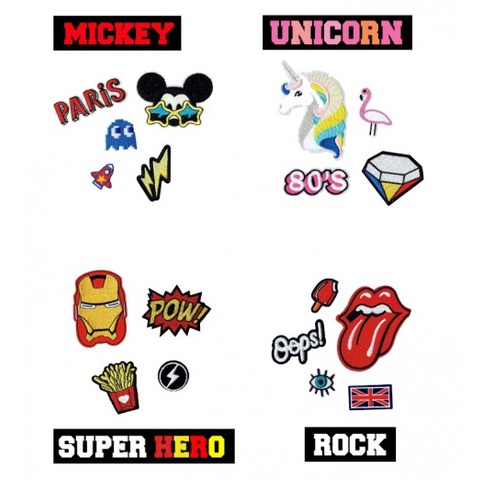 SET ตัวรีดติดเสื้อ กระเป๋า หมวก diy sticker (ACC7) | Shopee Thailand