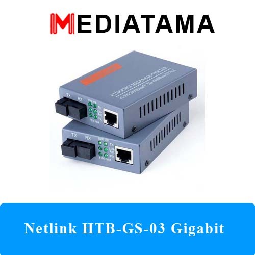 Netlink HTB-GS-03 Gigabit Media Converter ตัวแปลงไฟเบอร์ออปติก RJ45 ...