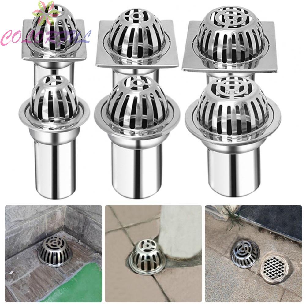 【COLORFUL】Stainless-Steel Balcony Drainage Roof Detachable Floor Drain ...