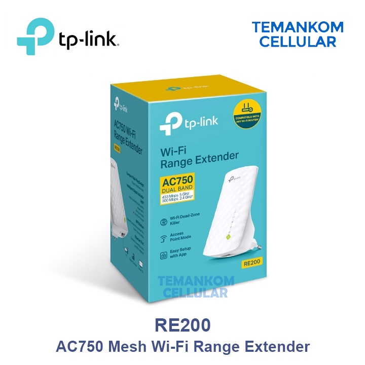 Wifi Extender TP LINK RE200 Wifi AC TP-LINK TPLINK Repeater OFFICIAL ...