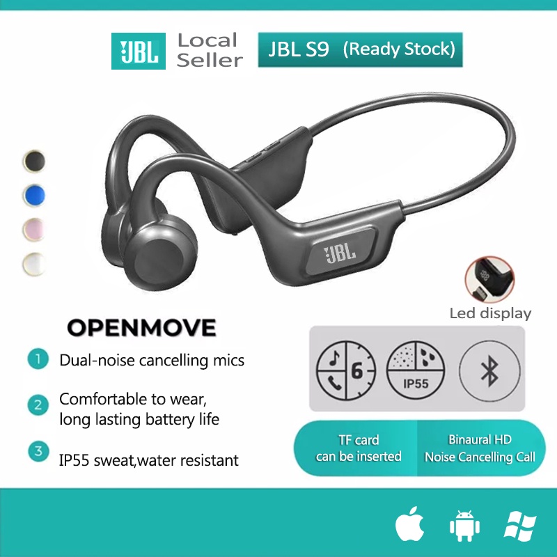 S9 Bone Conduction Wireless Sport Headphones Wireless Bluetooth ...