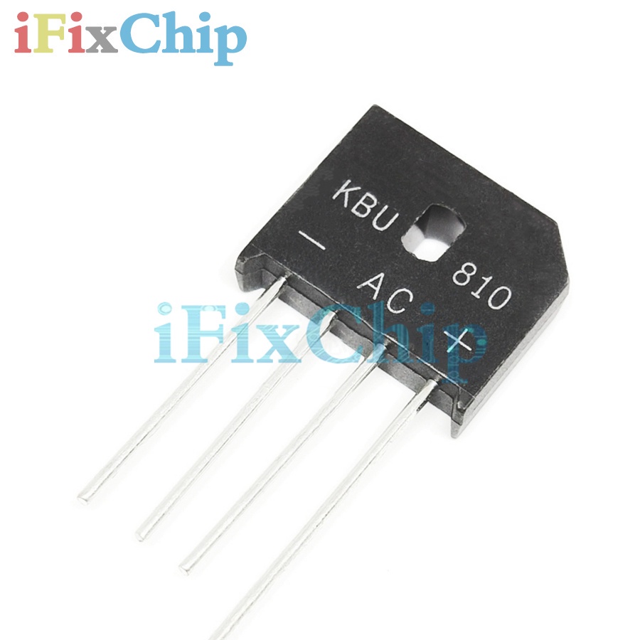 ใหม่ วงจรเรียงกระแสเต็มคลื่นแบบบริดจ์ KBU810 8A 1000V ปลั๊กตรง ขากลม ...