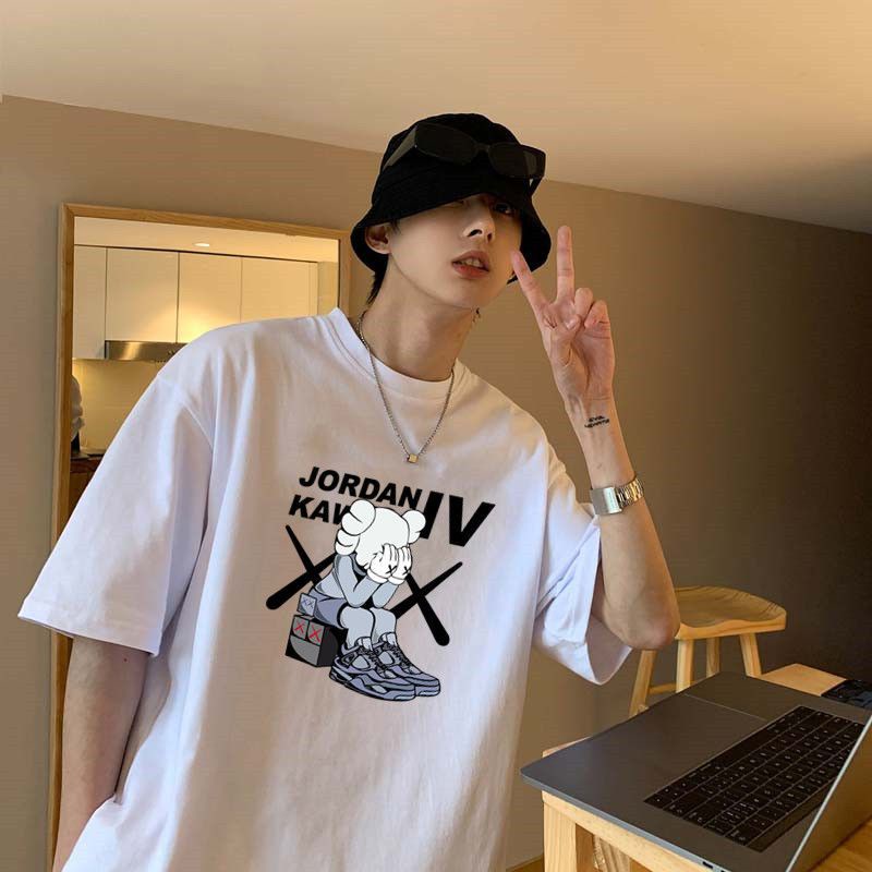 ☼ ♤เสื้อยืดแขนสั้นผ้าฝ้าย purong 100 ตัว panlalaki ins นักเรียนชั้นนําครึ่งแขนรุ่นเกาหลี loo lp ...