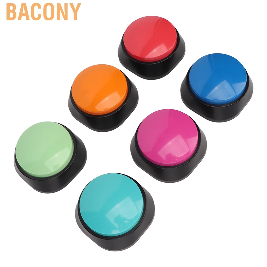 Bacony 6PCS Voice Recording Button 30 Seconds Recordable Talking ...