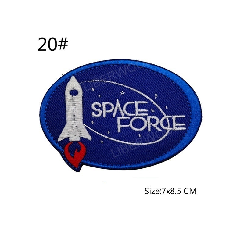 แผ่นแพทช์ปักลาย Donald Trump Space Force Space Explore Travel Badge ...