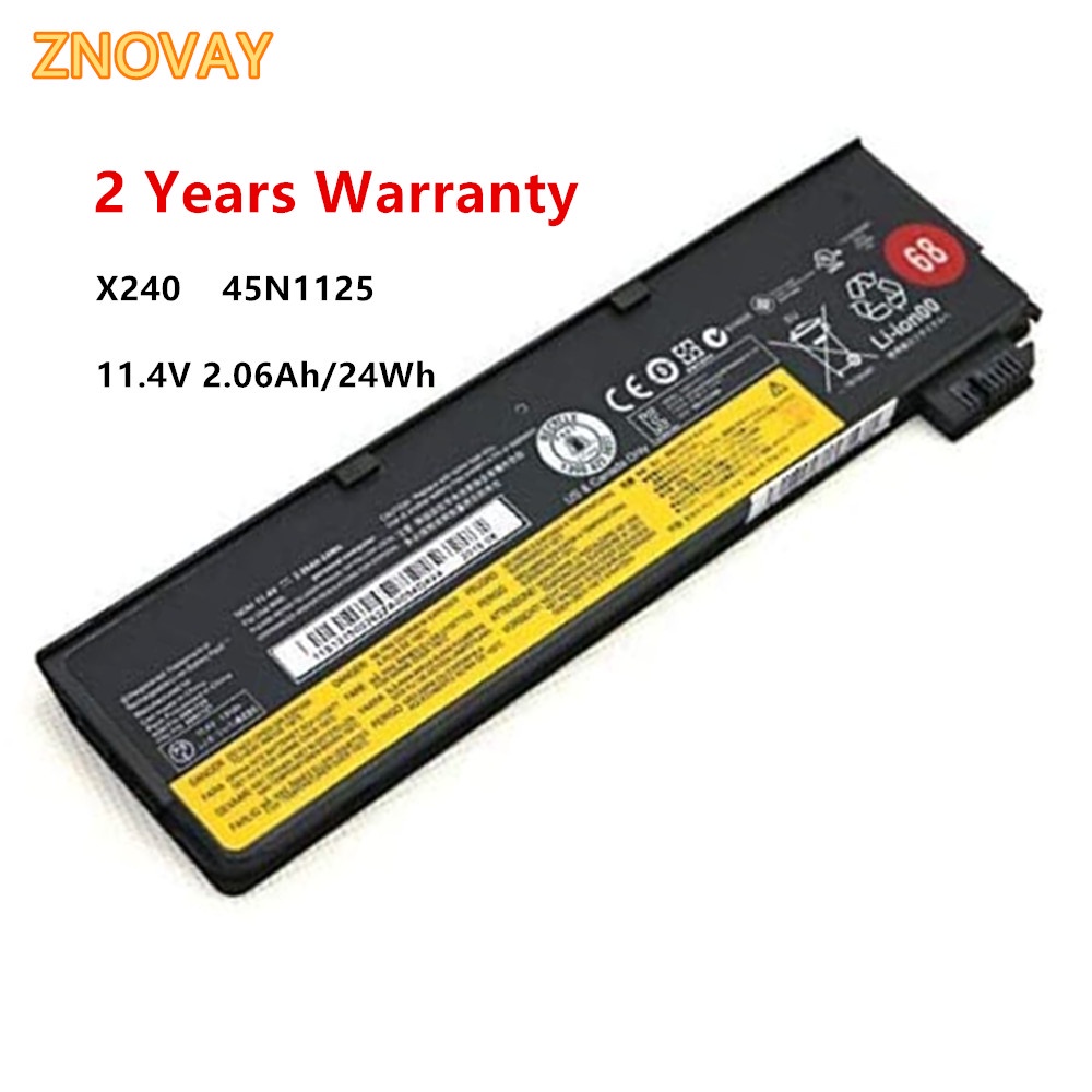 ZNOVAY 11.4V 2.06Ah 24Wh 45N1125 45N1126 45N1127ภายนอกแบตเตอรี่แล็ปท็อปสำหรับ Lenovo T440 T440S ...