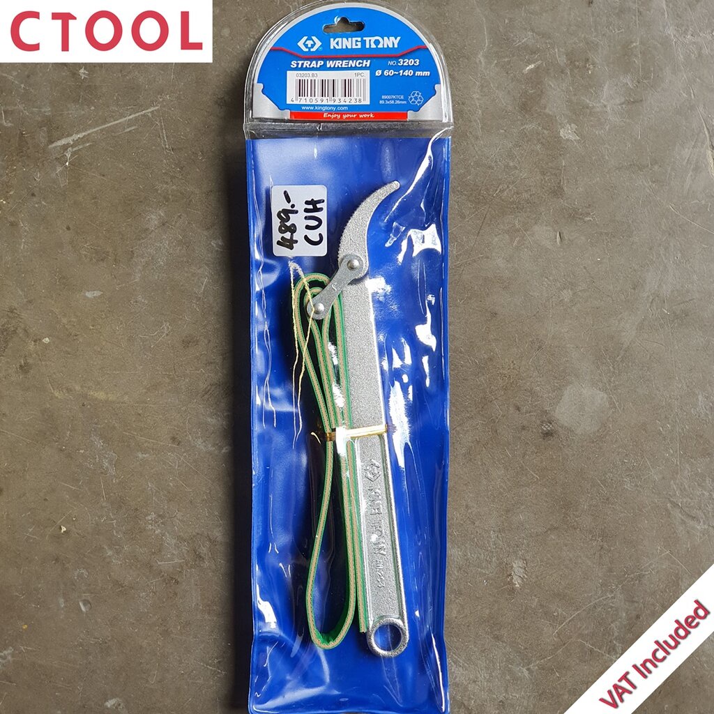 ประแจถอดไส้กรอง แบบสายหนัง 3203 KingTony ของแท้ - Authentic Strap Wrench 60-140mm - ซีทูล Ctool ...