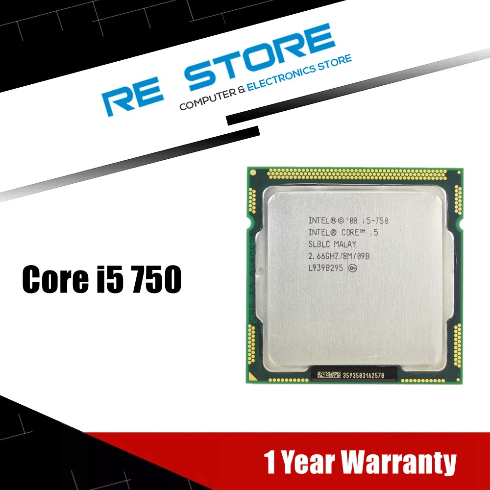 โปรเซสเซอร์ CPU Intel Core I5 750 2.66GHz 8MB Cache LGA1156 I5-750 ...