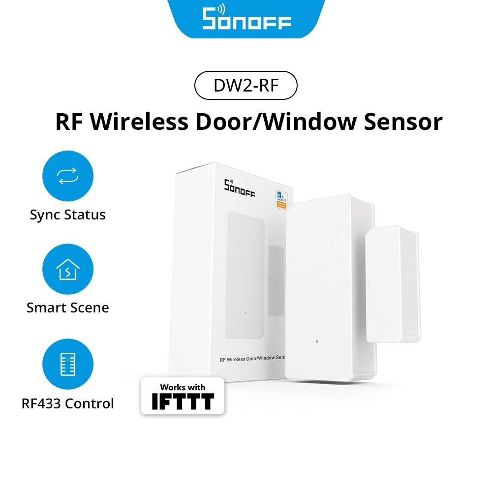 Sonoff DW2-RF 433MHz RF เซนเซอร์ประตู หน้าต่าง ไร้สาย ทํางานร่วมกับสะพาน SONOFF RF สําหรับแอพ ...
