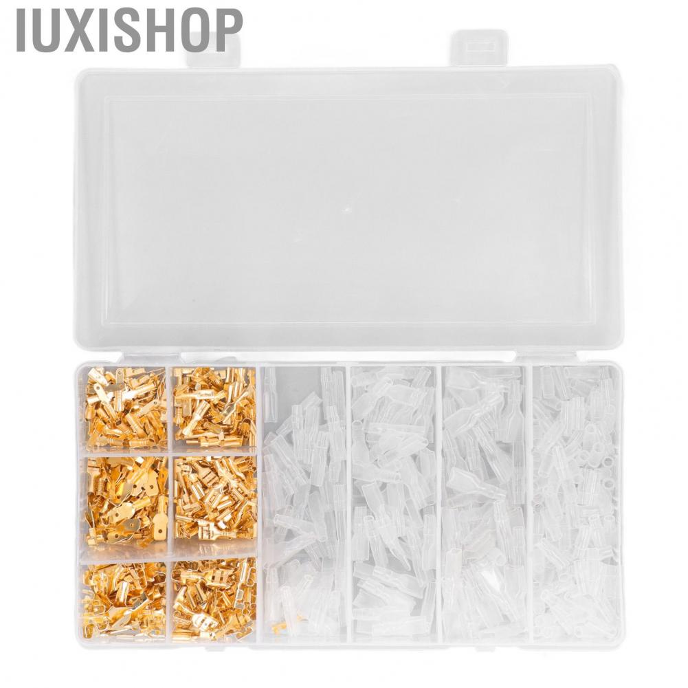 Iuxishop Brass Crimp Terminal Connector Brass Easy To Wire Spade Robust ...