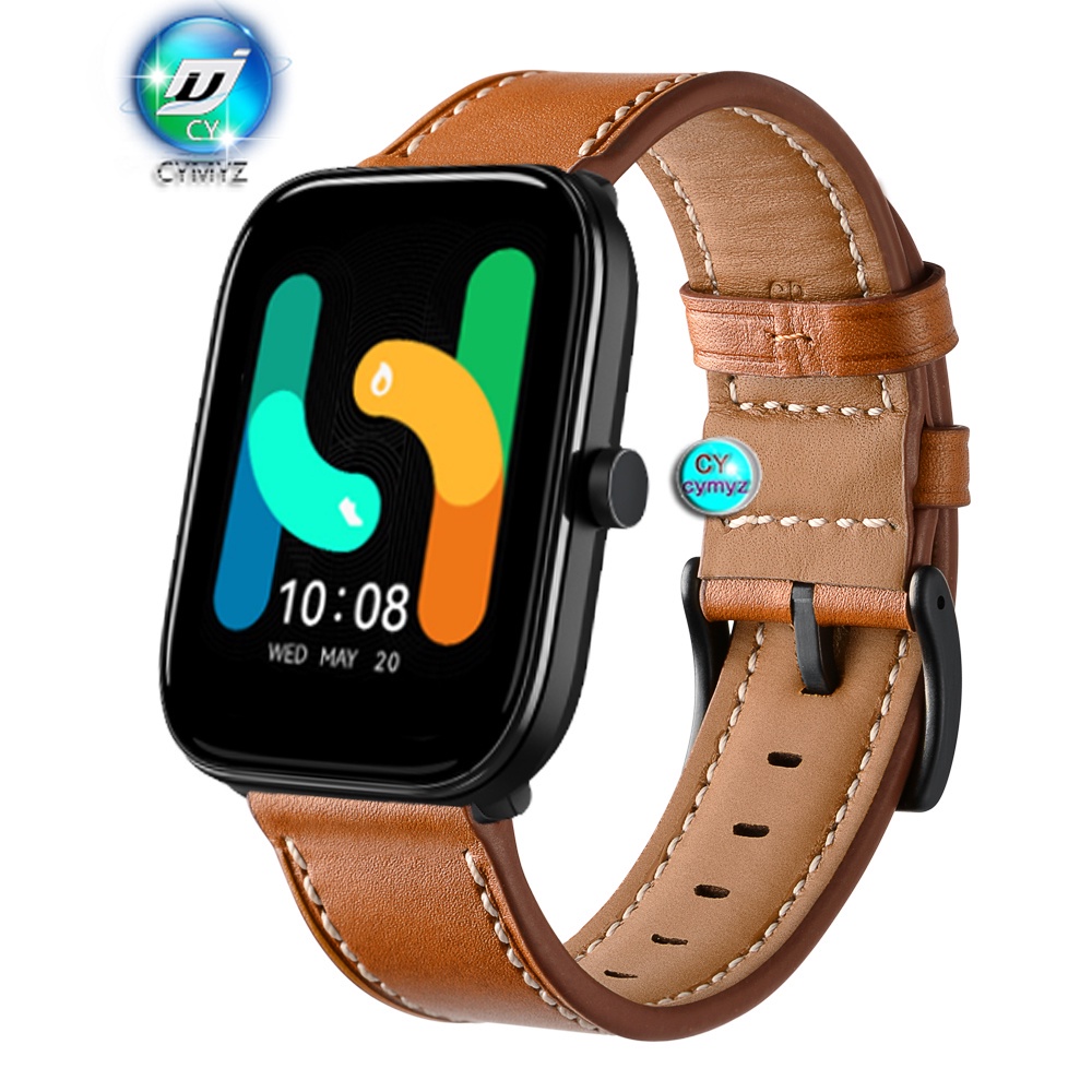 สายนาฬิกาข้อมือหนัง สําหรับ Haylou GST Lite Haylou RS4 plus Haylou RT3 RT2 GS Haylou ls05s ls02 ...