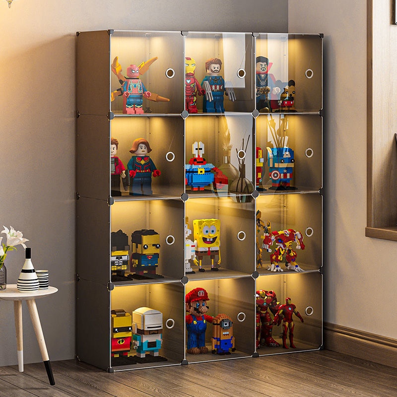 Model Toy Transparent plastic Showcase Gundam Lego Home Storage Cabinet ...