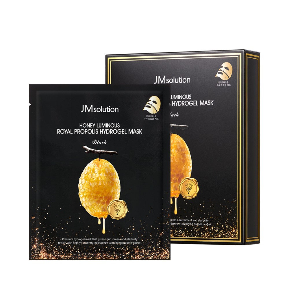 [JMSOLUTION] HONEY LUMINOUS ROYAL PROPOLIS MASK Black (10 Sheet ...