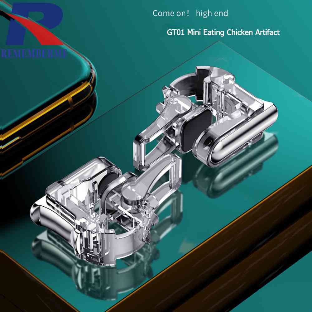 Gt01 1 คู่ PUBG ทริกเกอร์มือถือ Grip Gamepad ปุ่มไฟโทรศัพท์ควบคุม ...