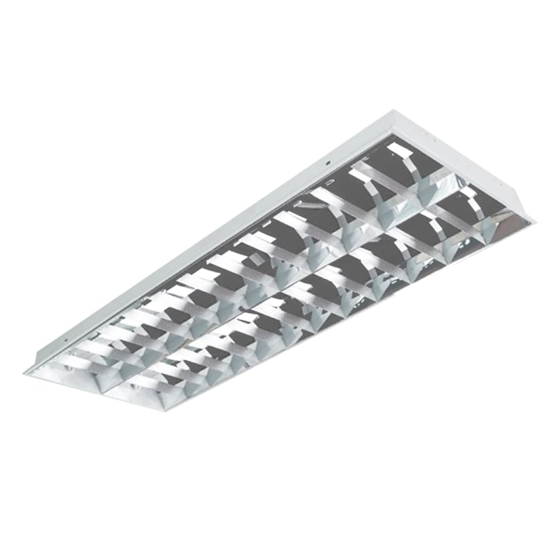 โคมตะแกรงฝังฝ้า LED-T8 2x18 วัตต์ RACER รุ่น Recess(2x18W) ขนาด 30 x ...