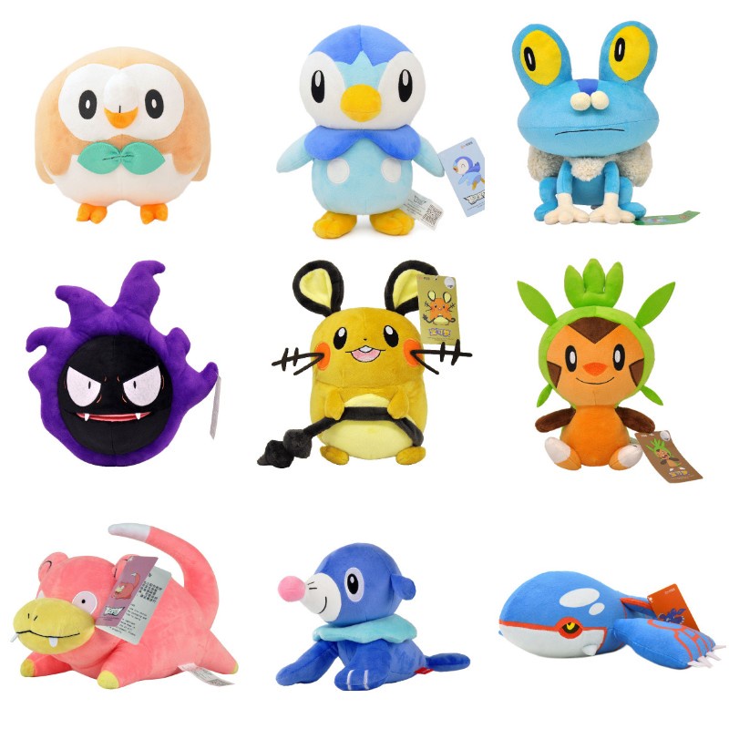 Pokemon Dedenne Gastly Rowlet Piplup Plush Toys Pikachu Stuffed Dolls Xmas Gifts | Shopee Thailand
