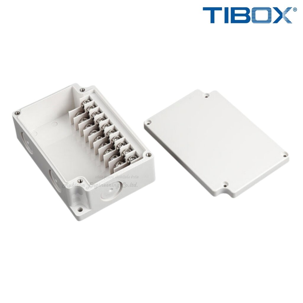 TIBOX TJ-10P กล่องพลาสติก พร้อมเทอร์มินอลบล็อก(Plastic Terminal Block ...