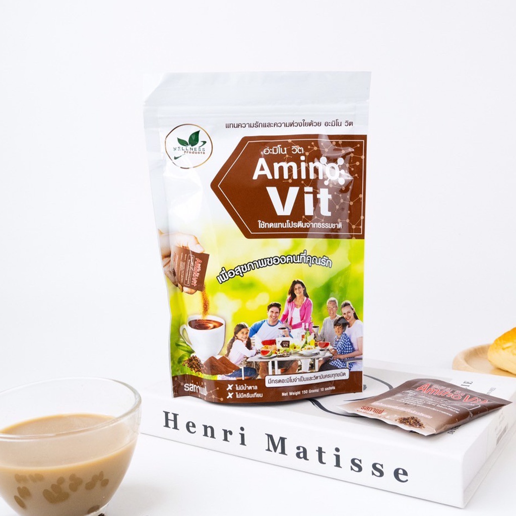 อะมิโน-วิต Amino-vit รสกาแฟ ทดแทนโปรตีนจากธรรมชาติ มีกรดอมิโนจำเป็น ...