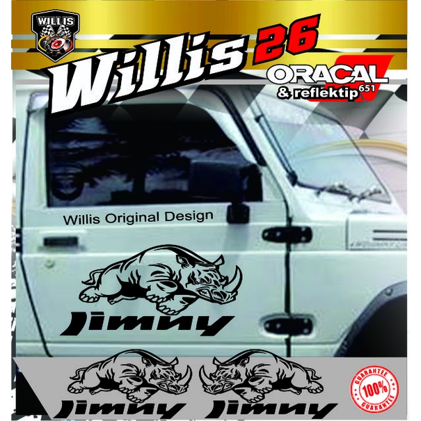 Suzuki Katana Jimny Rhino Sticker Jeep สติ๊กเกอร์ติดตัวถังประตูรถ ...